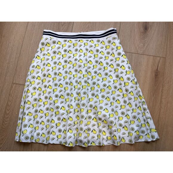 J. Crew | Skirts | Jcrew Lemon Print Aline Skirt Size 4 Preppy Summer ...